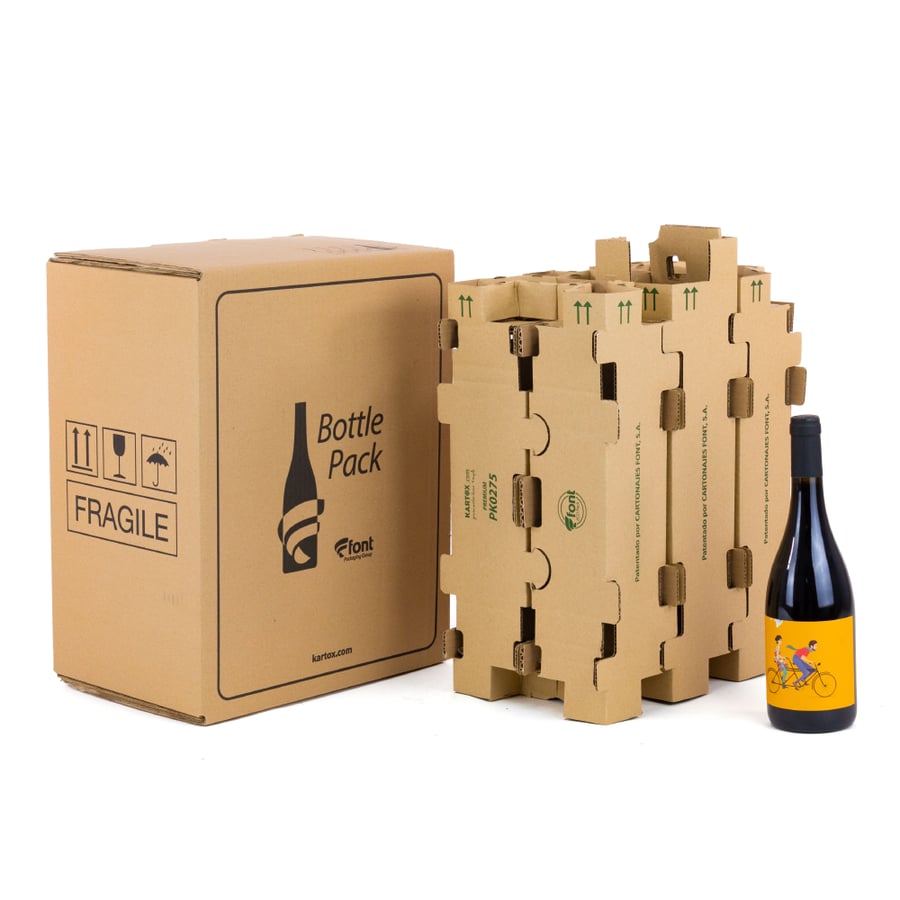 El envío de botellas para e-commerce